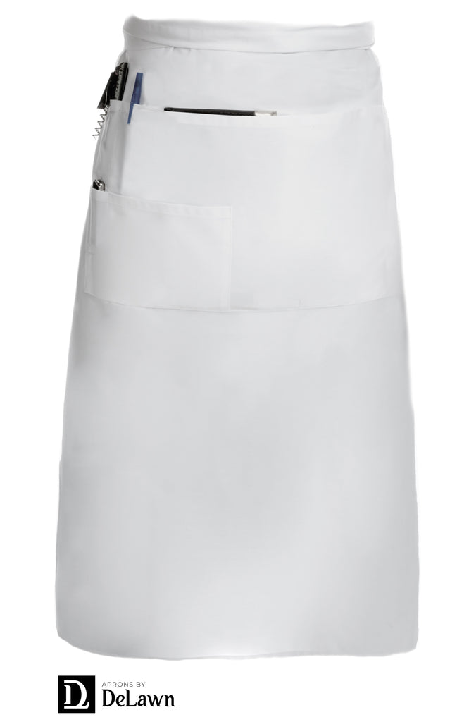 white half apron